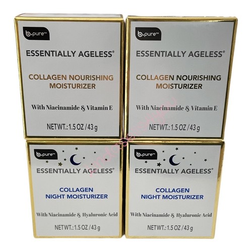 b pure Essentially 2 Ageless Collagen Moisturizer & 2 Night Set 1.5 oz Vitamin E | eBay