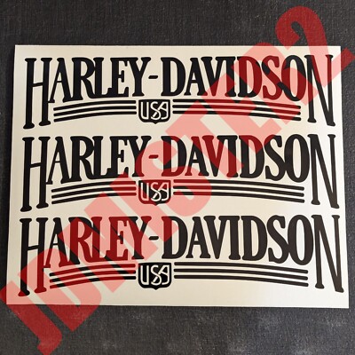 3 Pack Harley Sportster 1986 Fatboy Fat Boy Sticker Fuel Tank Gas Tank ...