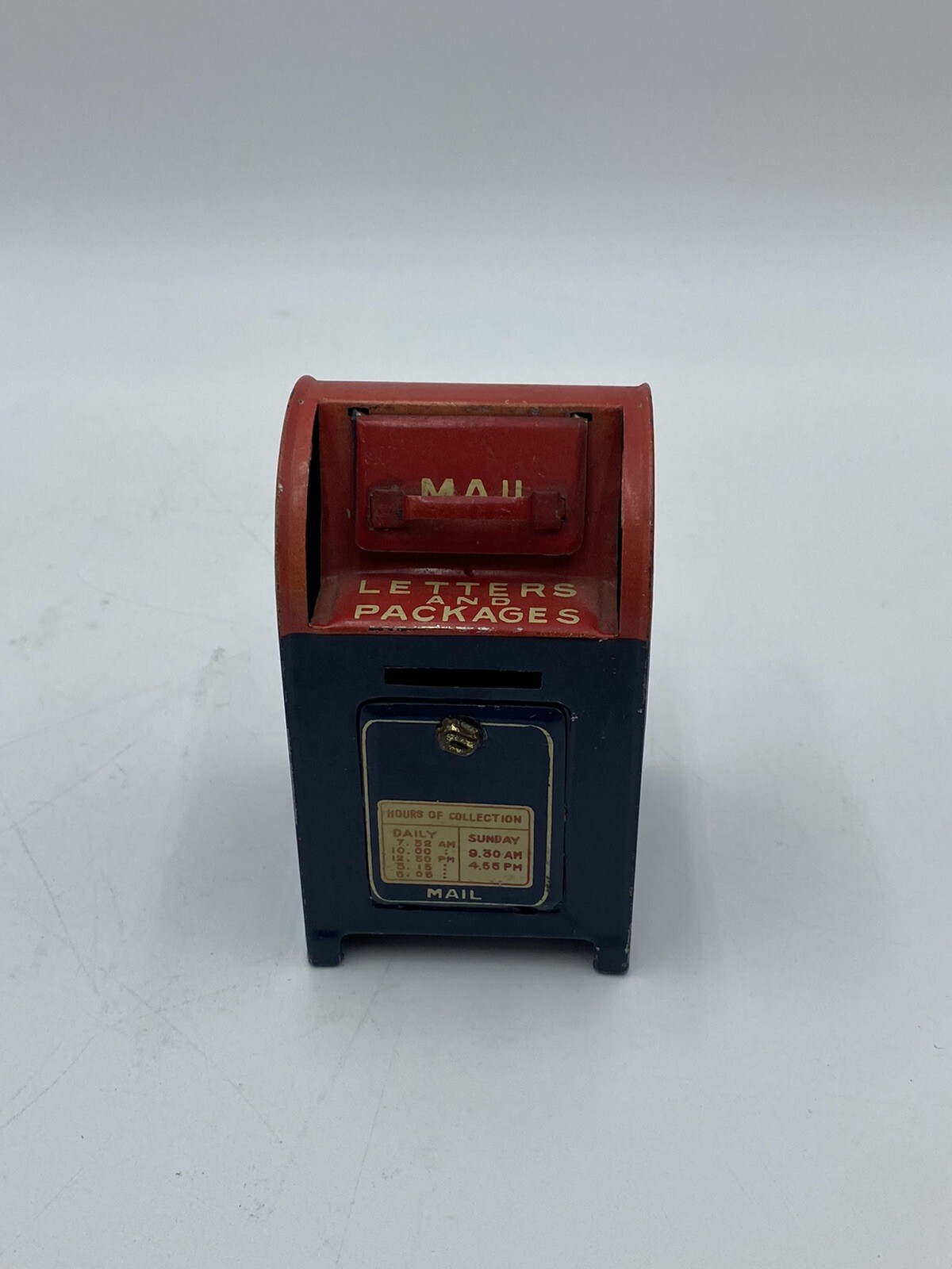 VINTAGE USPS Post Office Mailbox Coin BANK Tin Litho Toy. G6 | eBay