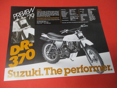 NOS NEW OEM ORIGINAL SUZUKI BROCHURE 1979 DR370 SP370 | eBay