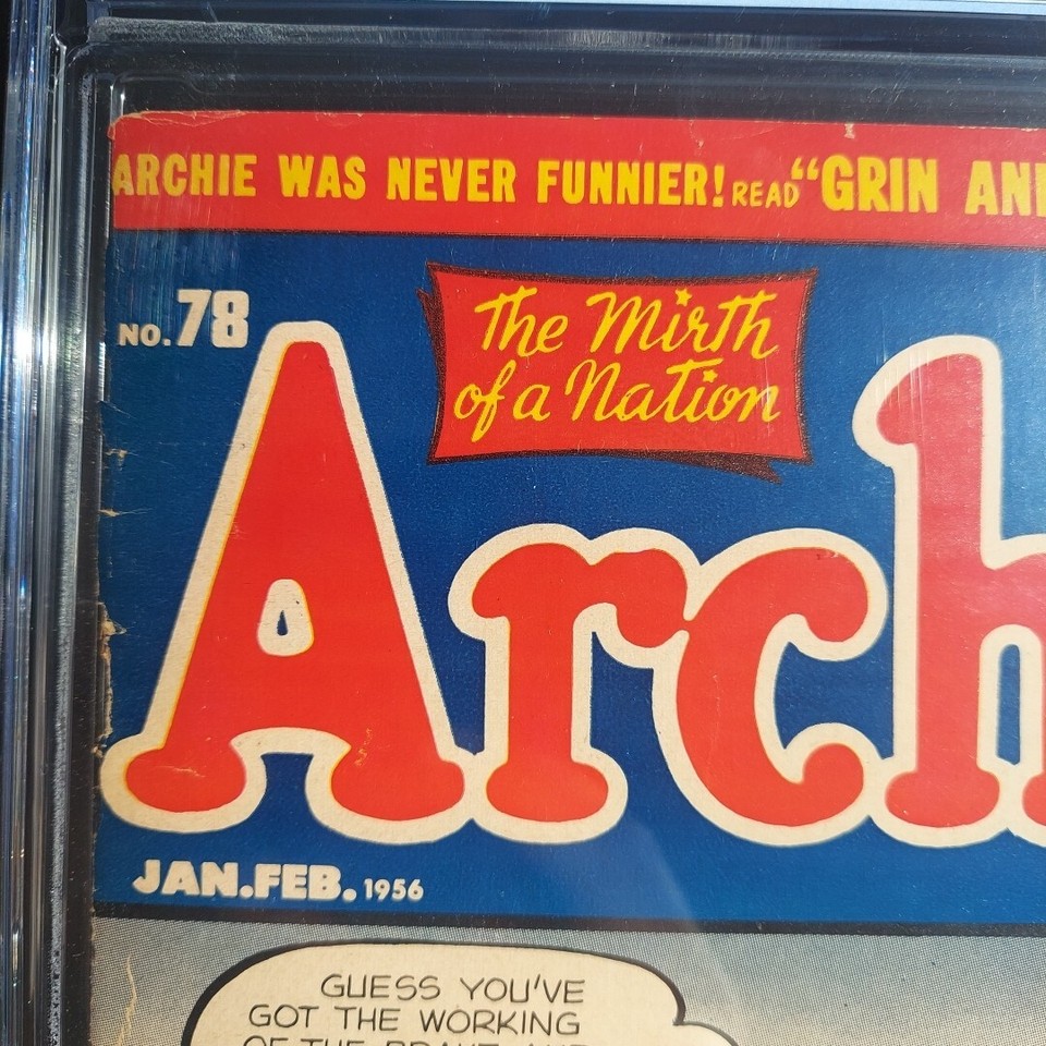 Archie Comics #78 CGC 3.0 - Classic Innuendo Cover (1956) Only 46 ...