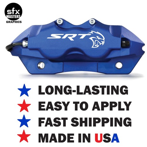 DODGE SRT HELLCAT Brake Caliper Vinyl Decal Sticker Set of 8 FRONT AND ...