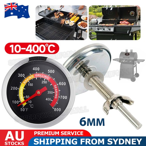 Barbecue Thermometer Oven Pit Temp Gauge 10~400℃ BBQ Smoker Grill ...