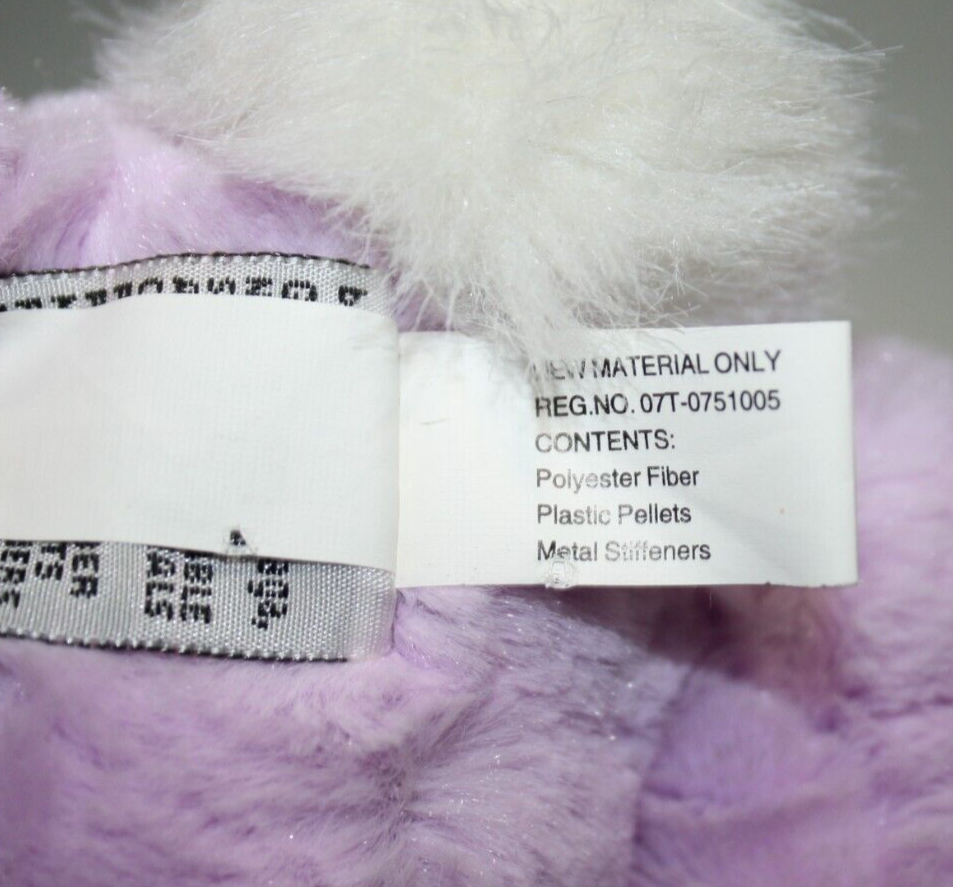 Ganz Pitter Patterns Easter Bunny Rabbit HE9432 Purple Plush Plaid Ears ...