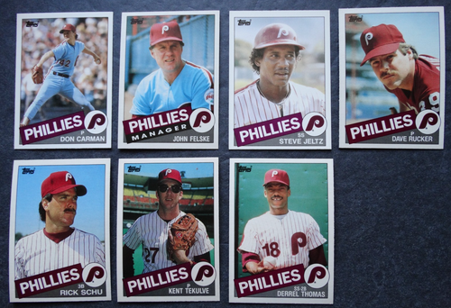 1985 Topps Traded Philadelphia Phillies Team Set of 7 Baseball Cards | eBay