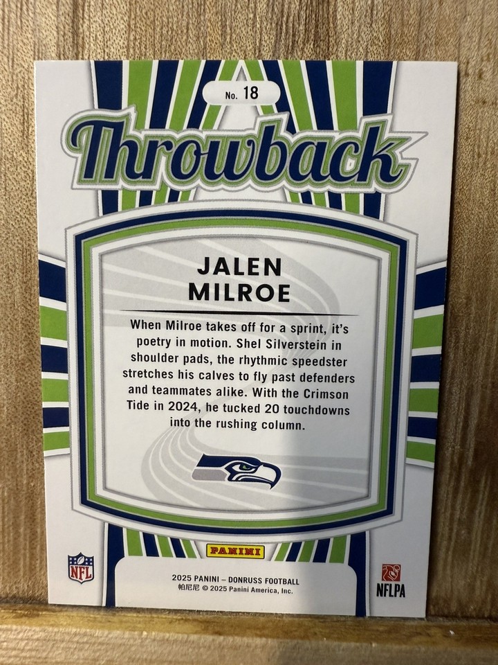 2025 Donruss #18 Jalen Milroe Rated Rookies Throwback | eBay