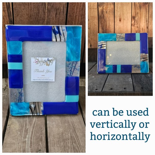 Italian Art Glass Fused Glass On Metal Picture Photo Frame Vertical ...