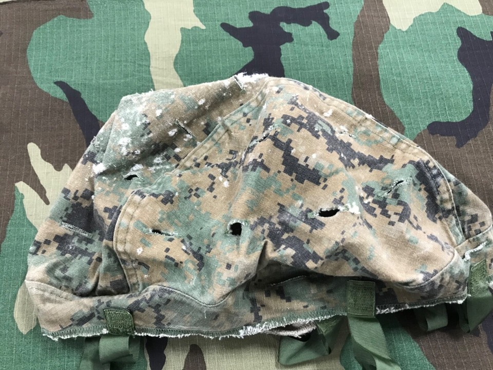 USMC REAL GI Reversible Woodland to DESERT Marpat PASGT Helmet Cover ...