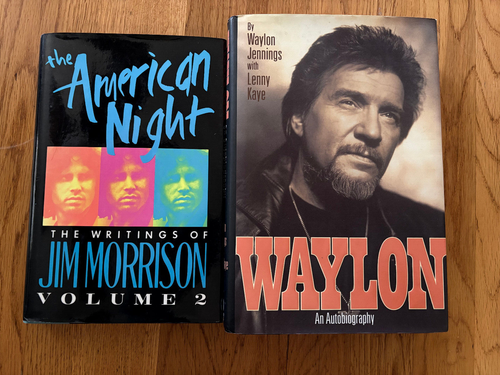 WAYLON JENNINGS And RAY MANZAREK TWO AUTOGRAPHED BUT DAMAGED BOOKS See ...