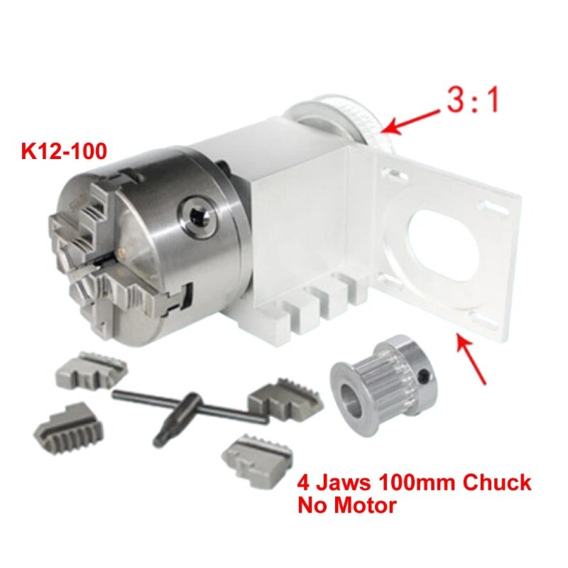 4 Axis 4th A Axis Rotary Axis NEMA 34 86 Stepper Motor CNC Indexing ...