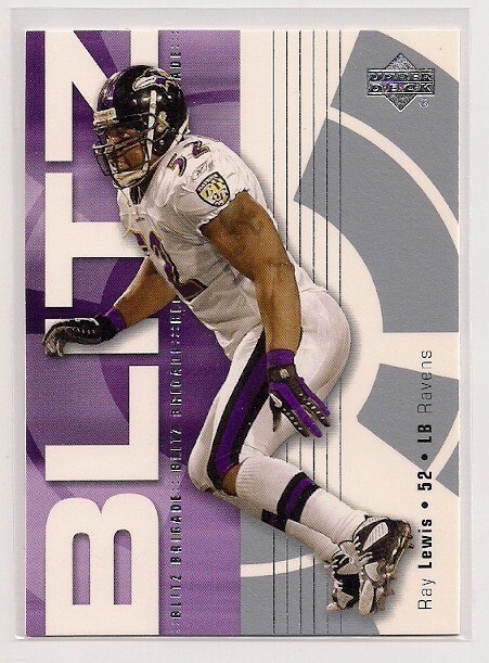 2002 RAY LEWIS UD *BLITZ BRIGADE* BB-1 MIAMI HURRICANES BALTIMORE ...