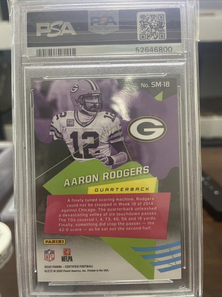 2020 Certified Scoring Machines Aaron Rodgers #SM-18 PSA 10 CASE HIT | eBay