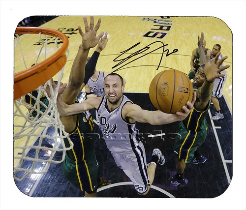 Manu Ginobili San Antonio Spurs Facsimile Autographed Mouse Pad Item ...