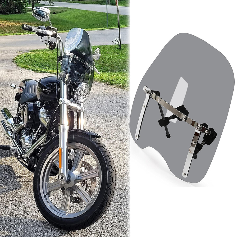18x16" Smoke Windshield Windscreen Large For Harley Davidson FXSTD ...