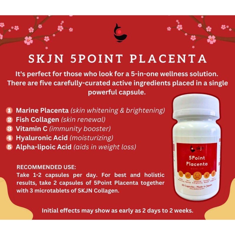 SKJN 5 Point Placenta 60 Capsules Japan Supplements | eBay