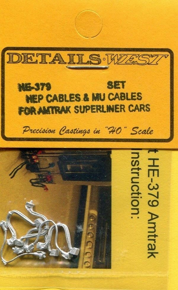 Details West 379 x HO Amtrak Superliner Car HEP & MU Cables | eBay