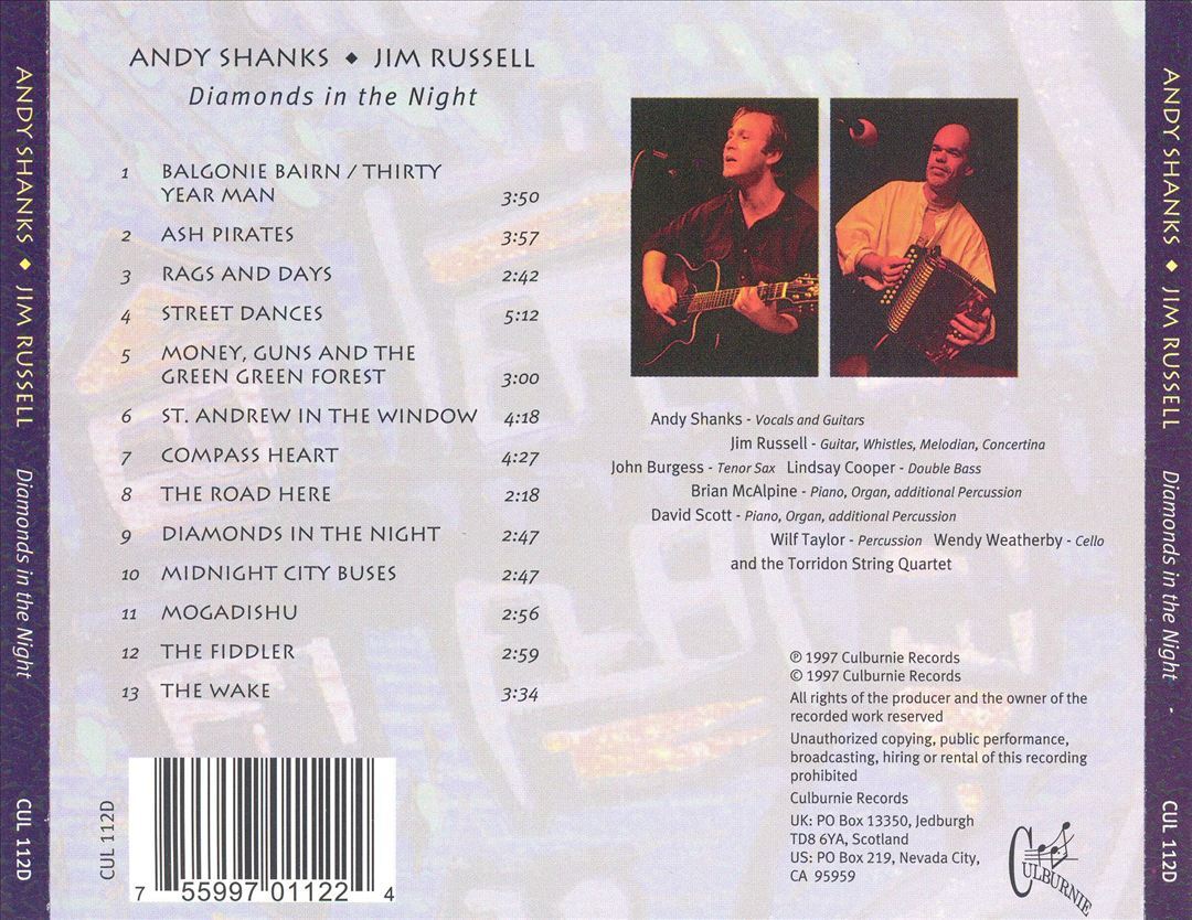 ANDY SHANKS & JIM RUSSELL DIAMONDS IN THE NIGHT NEW CD 755997011224| eBay