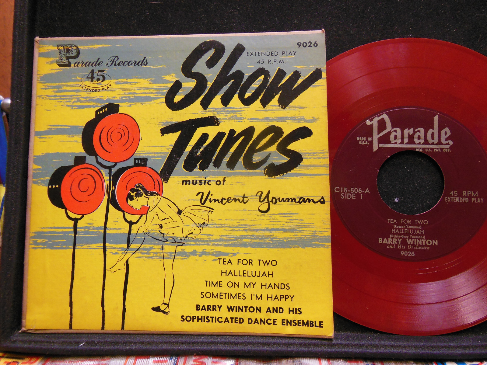 Red Vinyl! Barry Winton - Show Tunes - Music Of Vincent Youmans, 45 RPM ...