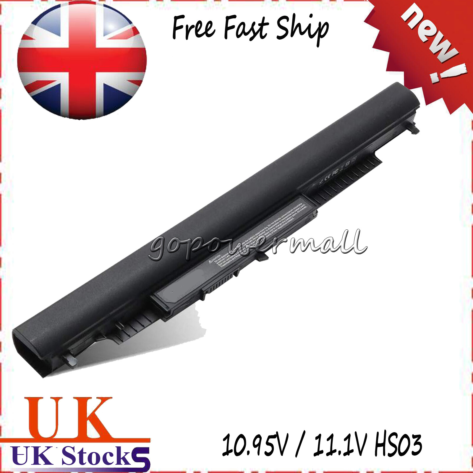 10.95V Battery HS03 HS04 for HP 250 G4 Laptop 807956-001 807957-001 ...