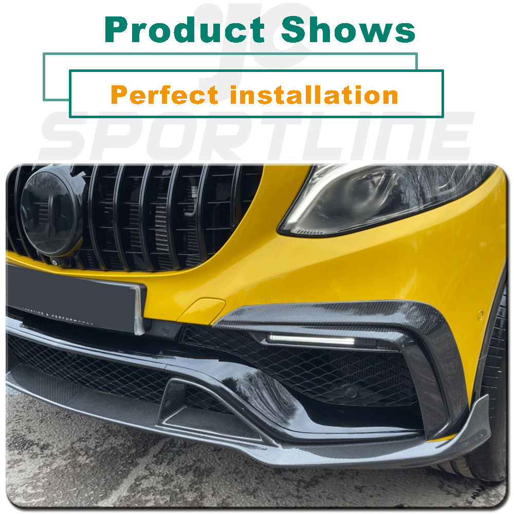 Carbon Fiber Front Bumper Lip Spoiler For Mercedes Benz GLE W166 GLE63 ...