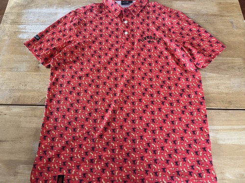 Sunday Swagger Large Fireball Whisky Short Sleeve Polo Golf Shirt A14 ...