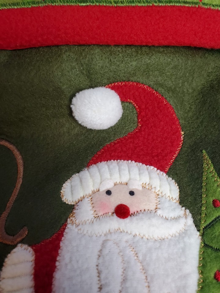 Prima Creations Santa Clause With Cane & Tree Christmas Stocking | eBay