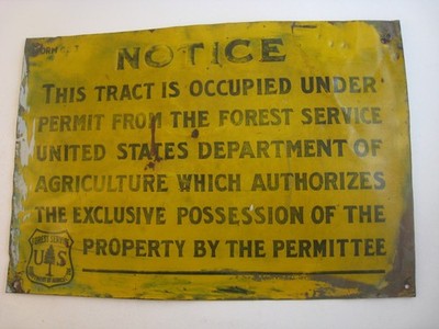 ORIGINAL, Vintage, OLD FOREST SERVICE metal Sign 10X7 IN. OLD WEST | eBay