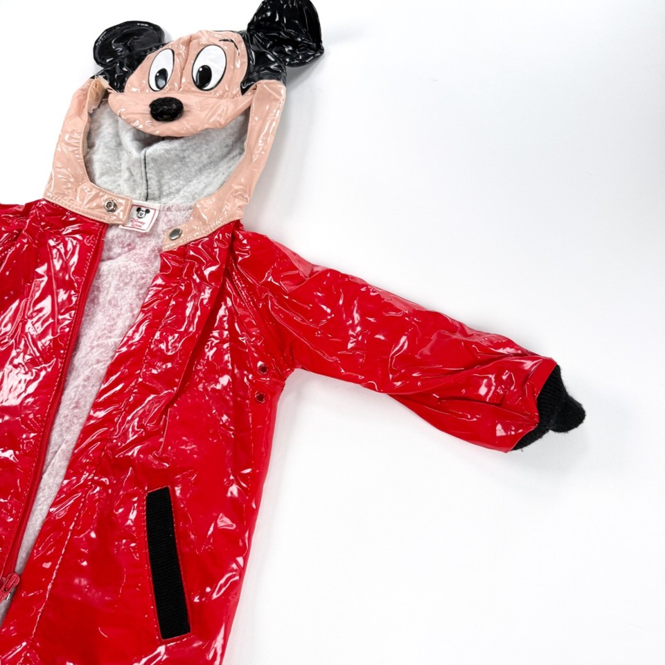 Vintage Walt Disney Mickey Mouse Kids Vinyl Rain Coat Red Size 3T Retro ...