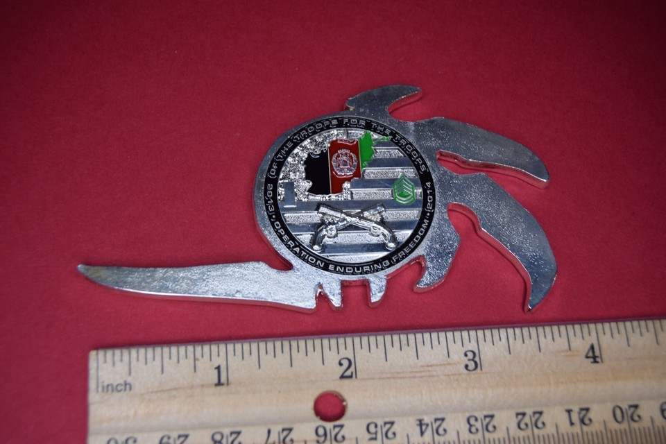 RARE US Army 23rd MP Military Police 2nd Plt Outlaws OEF Challenge Coin ...