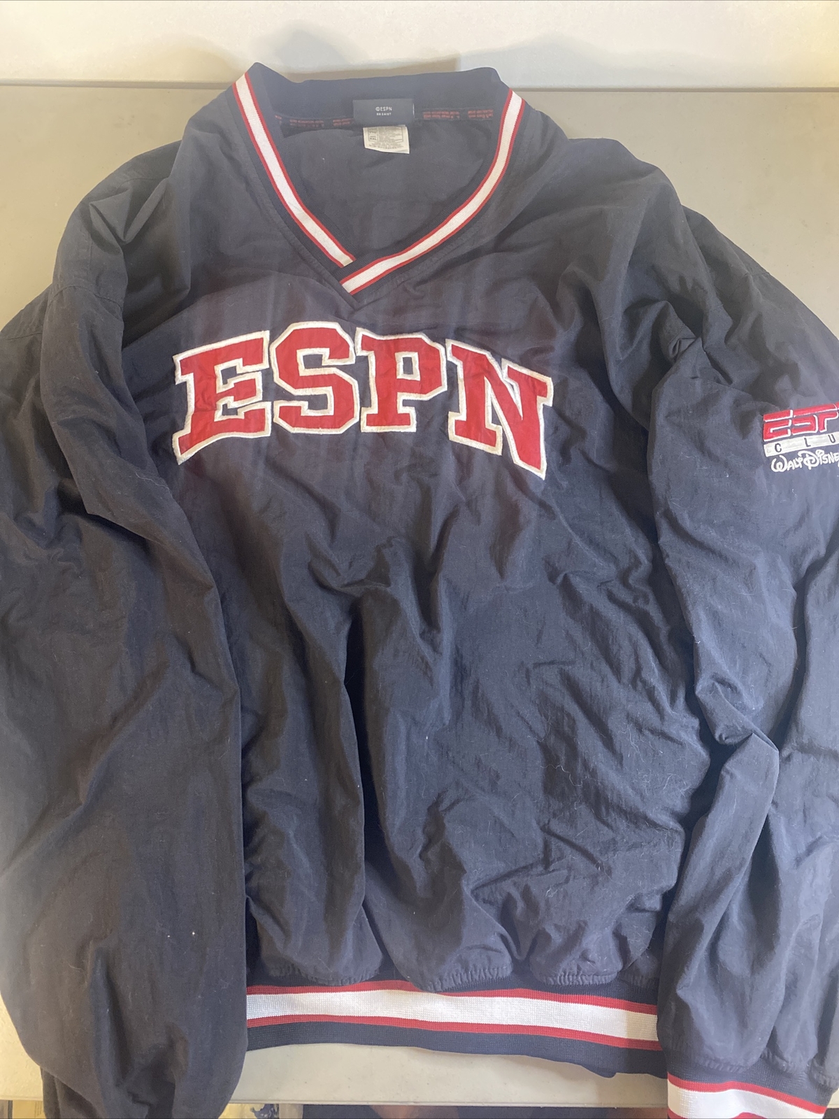ESPN Sports Center Windbreaker Jacket Men’s Black Red… - Gem