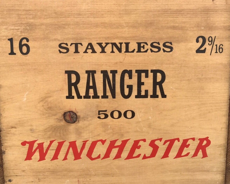 WINCHESTER Ammo Box Wood Crate 16 Gauge RANGER Shot Shells EXCELLENT | eBay