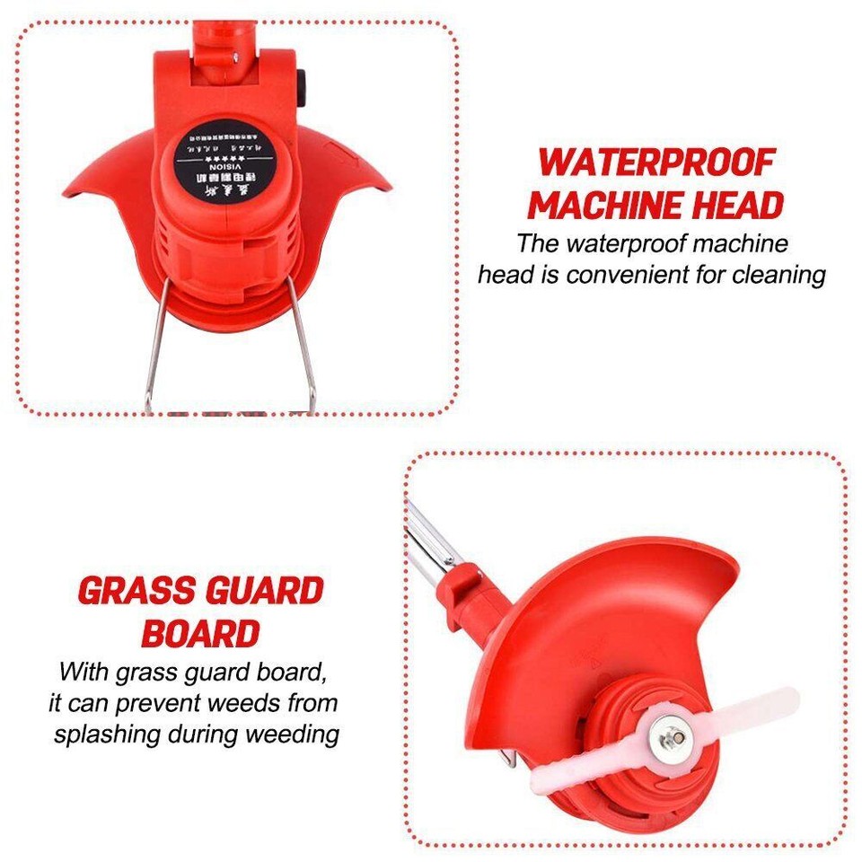Cordless String Trimmer, Edger WeedWhacker Grass Eater Lawn Cutter w/2 ...