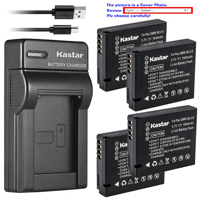 Kastar Battery Slim USB Charger for Panasonic DMW-BCJ13 Panasonic Lumix ...