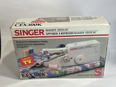 SINGER Handy Stitch Handheld Sewing Machine Model CEX300K In Box ...