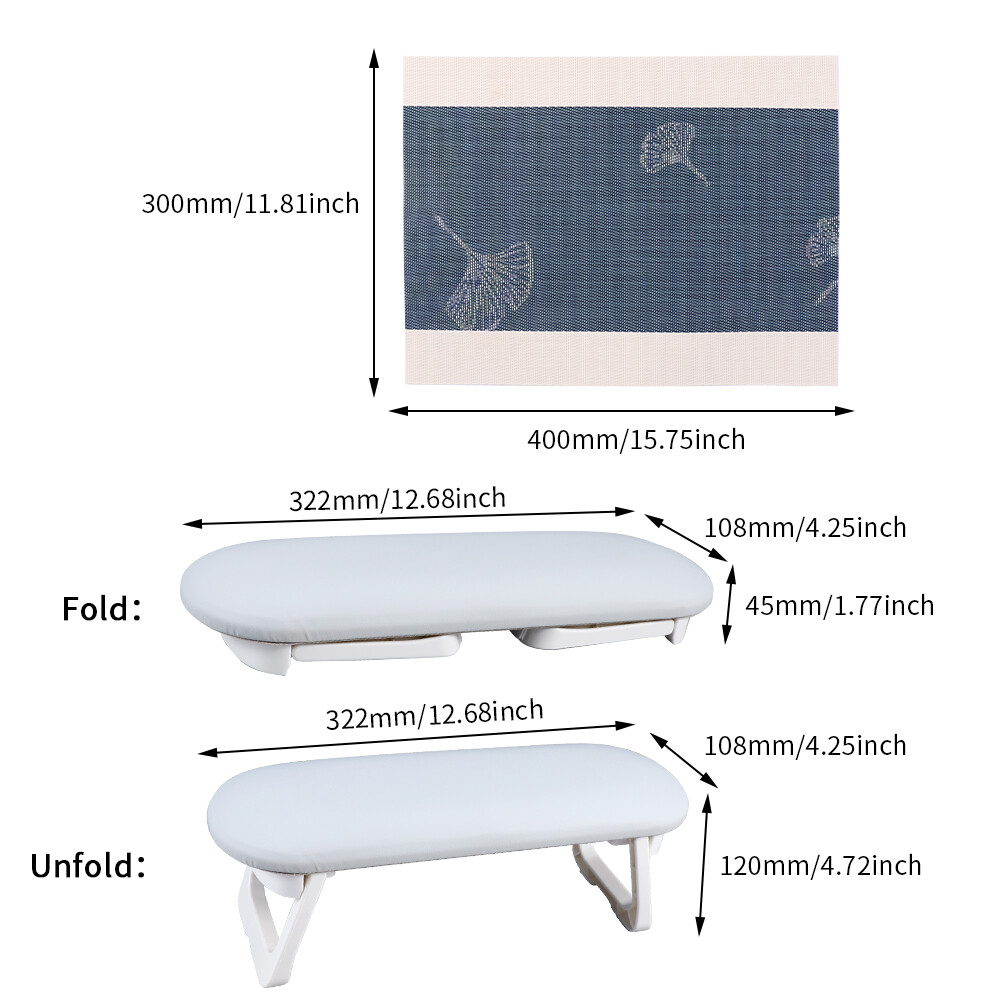 Manicurist Nail Art Hand Rest Set PU Leather Space Saving PVC Mat ...