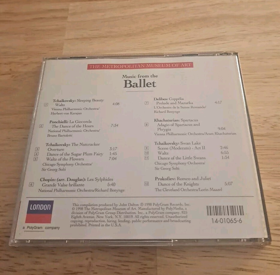 The Metropolitan Museum Of Art: Music From The Ballet (CD 1998) London ...