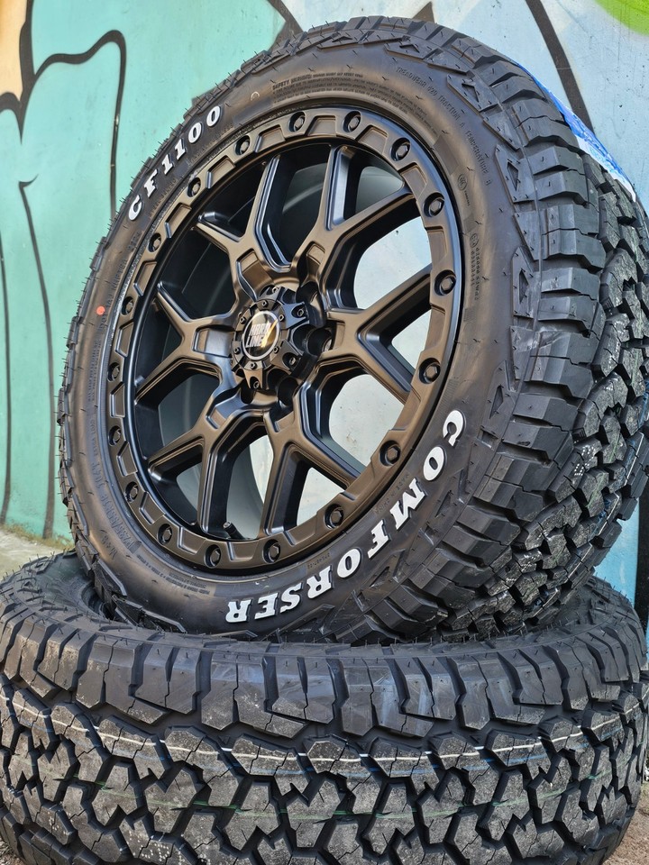 4 x 18" Hardline APEX Alloys + All Terrain tyres fit Ford Transit ...