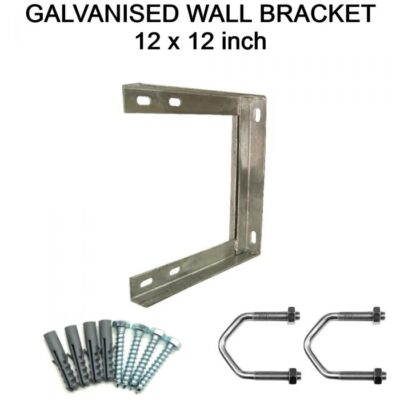 12" x 12 Inch Galvanised TV Aerial Wall Mount Bracket & Fixing Kit for ...
