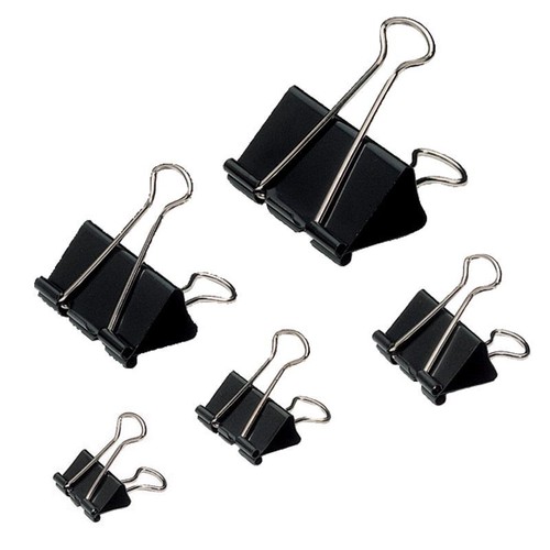 Bulldog Foldback Clips Metal Paper Binder Grip 19mm 25mm 30mm 41mm 50mm ...