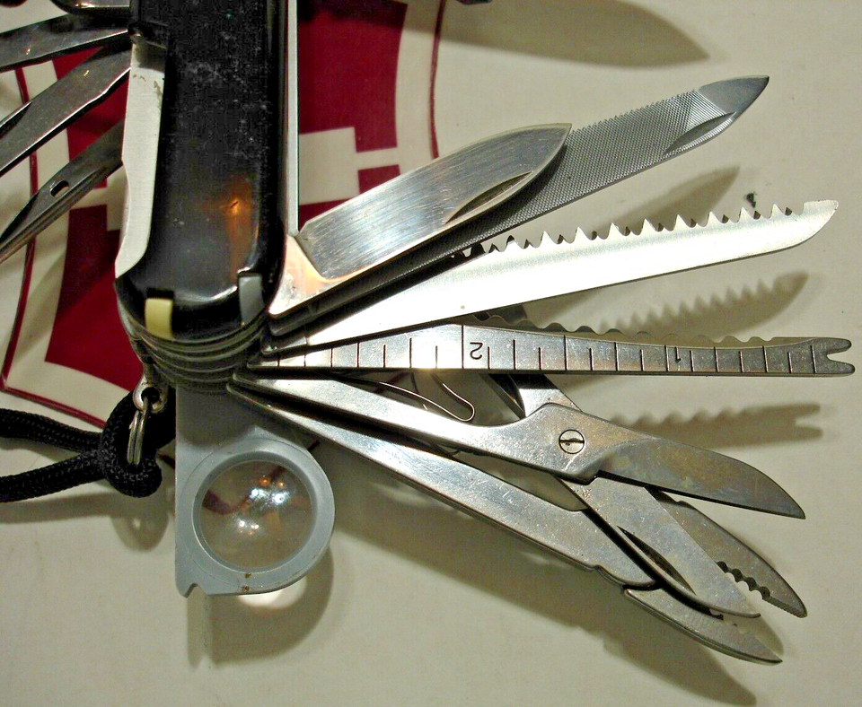 Supertimer Victorinox Black Swiss Army Survival SOS Kit-Watch Swiss ...