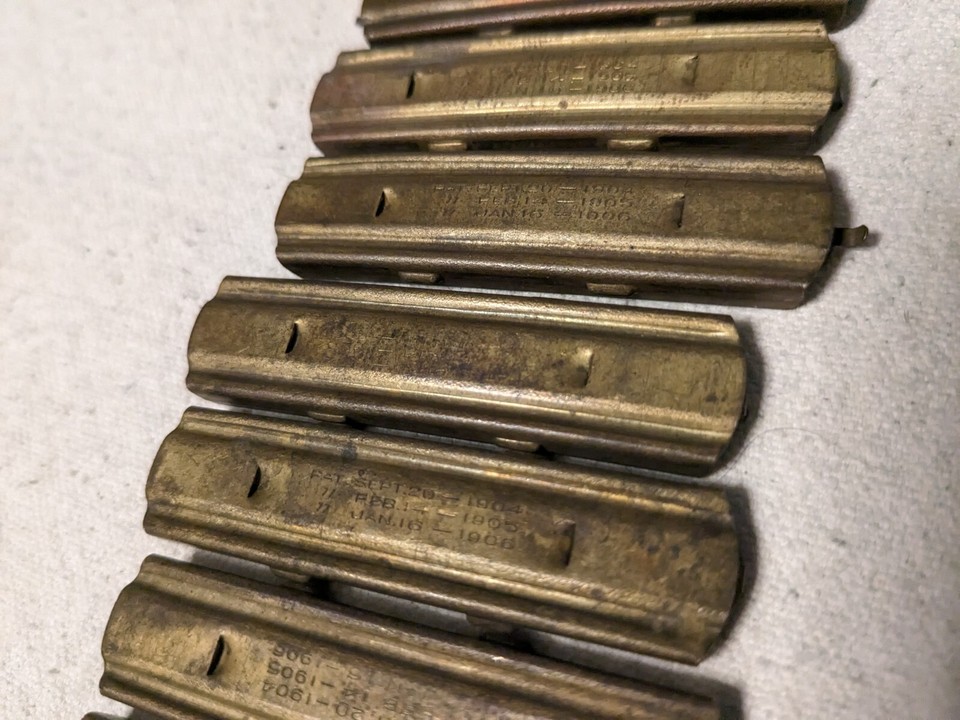 US Model 1903 Springfield (Patent Marked) Early Pre-WWI Brass Stripper ...