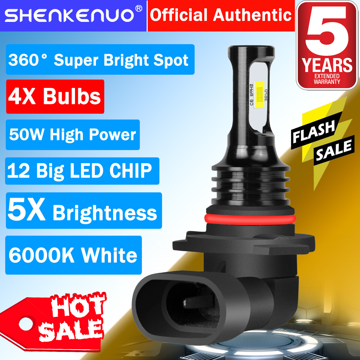 For Chevrolet Astro 1995-2005 - 2X Front LED Headlight Bulbs High Low ...