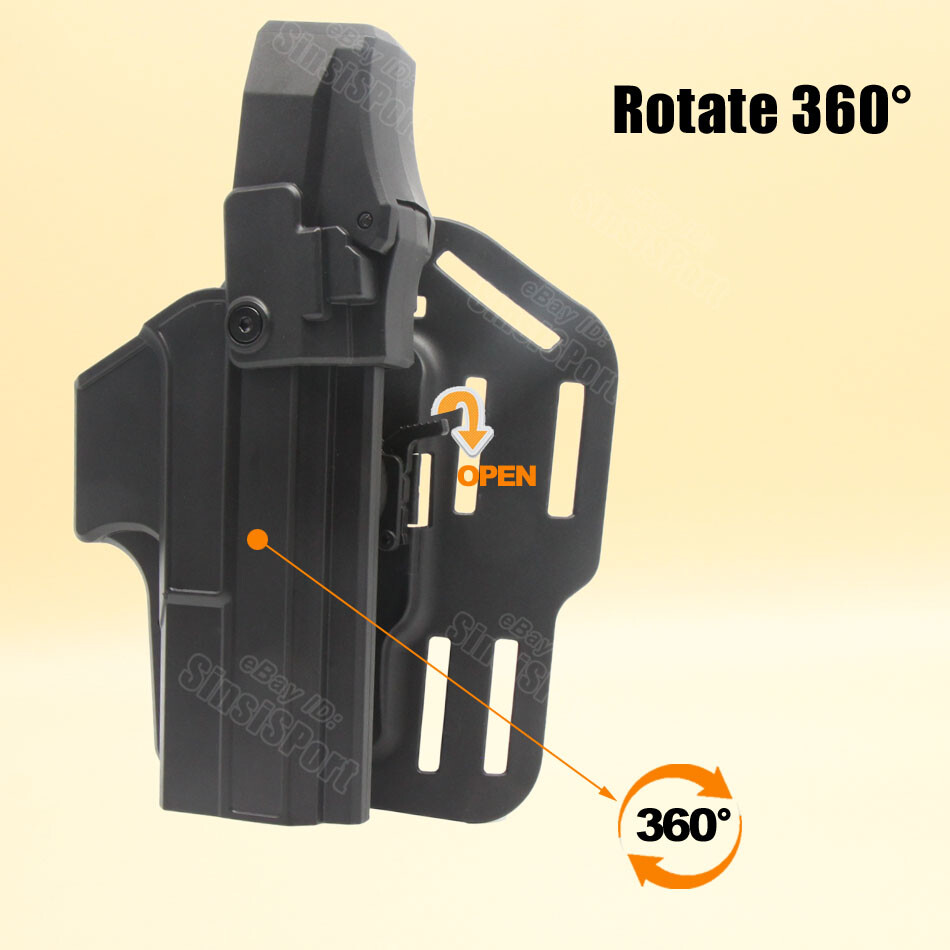 Drop Leg Thigh Duty Holster For Glock 17 17L 22 31 17M 17C G17 Gen 3 5 ...