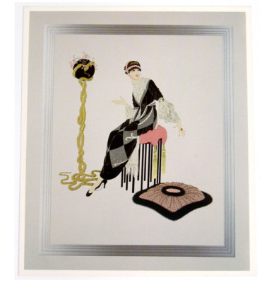 Vintage 1980s Art Deco Artist Gallery Exhibition Card ERTE "Harmony" | eBay
