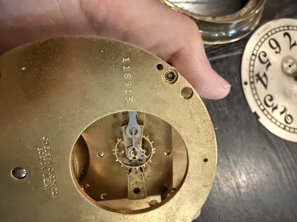 ASHCROFT ENGINE ROOM CHELSEA CLOCK 6” DIAL UPSIDE DOWN MOVEMENT ...