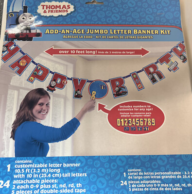 Thomas All Aboard Letter Banner Jumbo Add Age | eBay