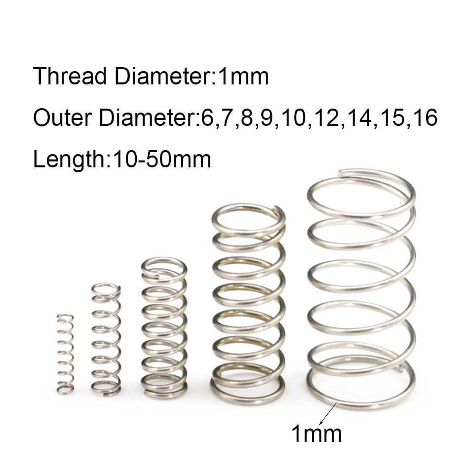 1mm Wire Diameter Compression Spring 304 Stainless Steel Small Spring ...