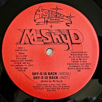 1986 - MC SHY-D - SHY-D IS BACK / D.J. MAN CUTS IT UP - 4 SIGHT RECORDS ...