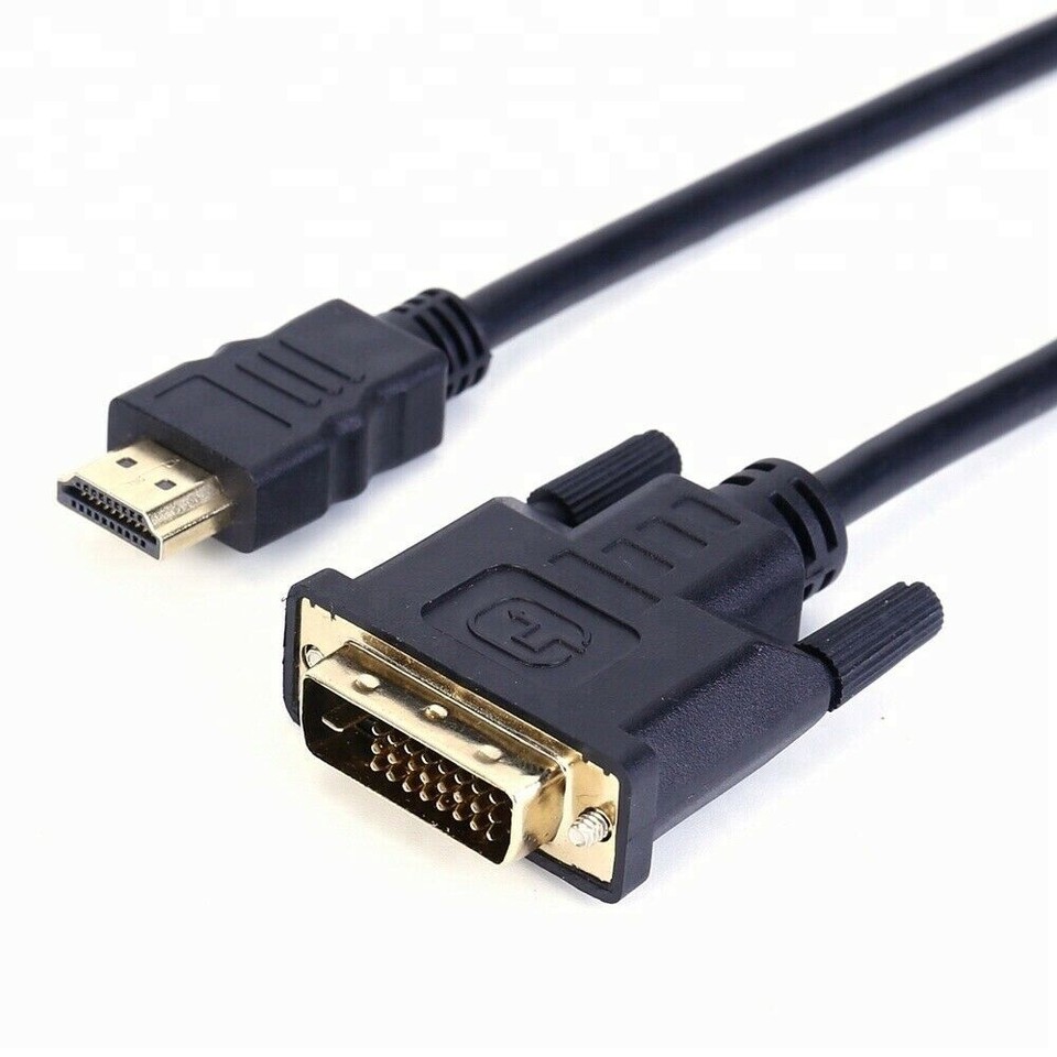 4m DVI to HDMI Cable PC to Monitor DVI-D Laptop to TV Adapter Converter ...