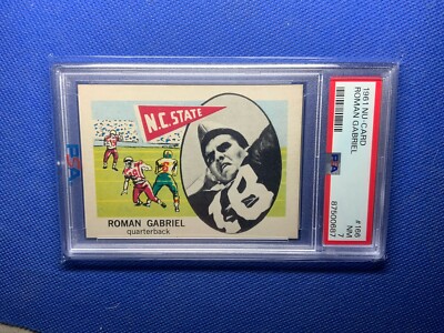 1961 NU-Card Roman Gabriel Rookie PSA NM 7 Card #166 NFL Los Angeles ...